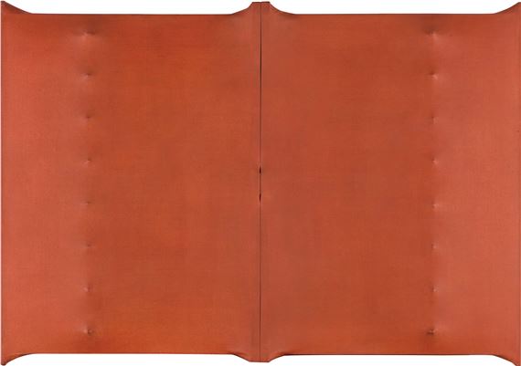 Enrico Castellani | Superficie rossa (1963) | MutualArt