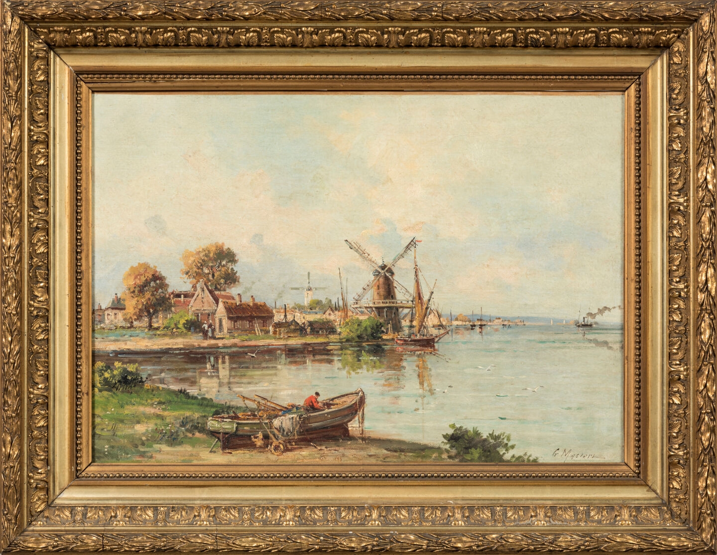 Gustave Mascart | Bord de mer aux Pays-Bas | MutualArt
