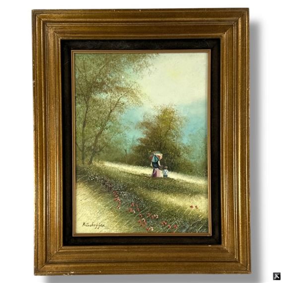 K. Scheffer | K Scheffer Mid Century Oil on Canvas | MutualArt