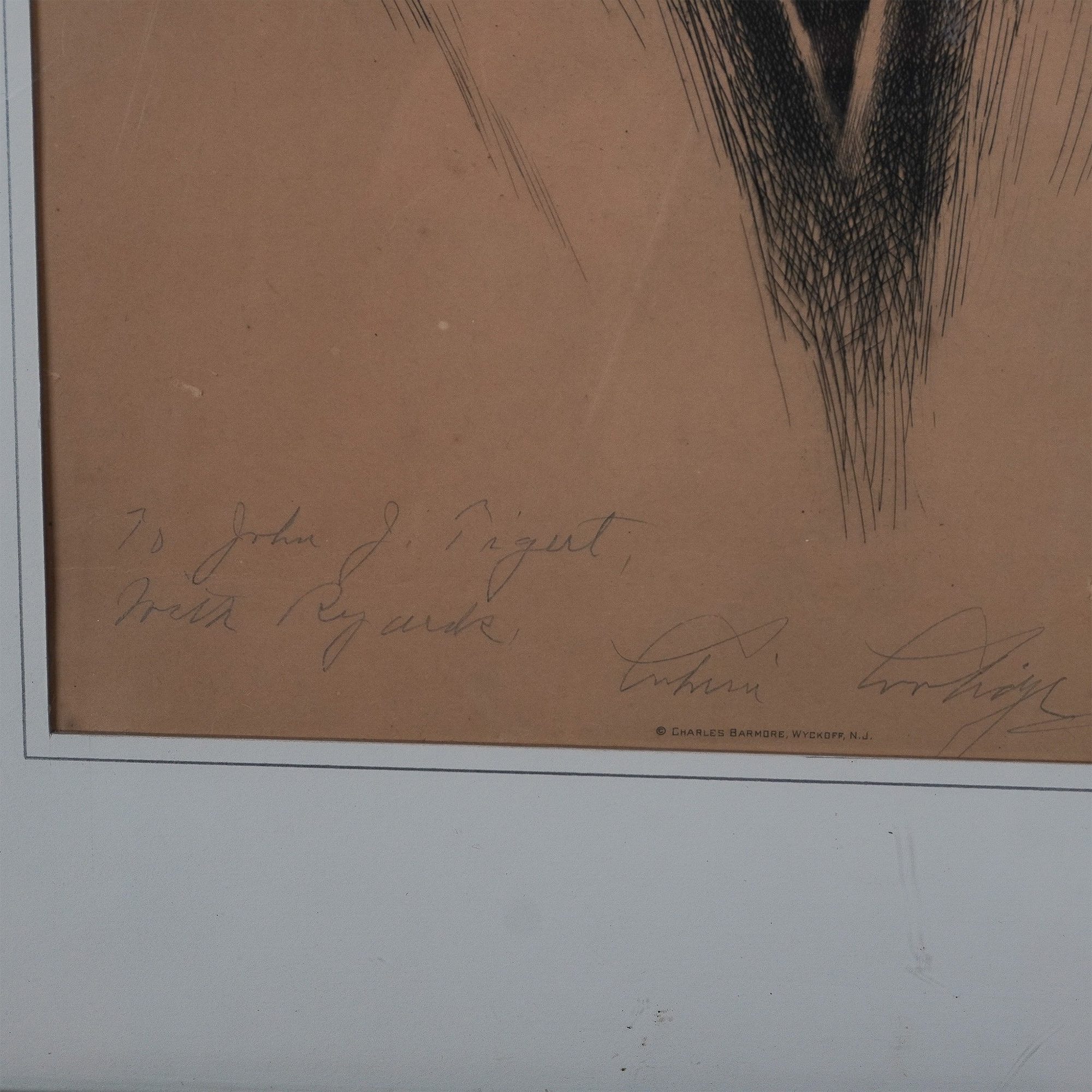 Charles Barmore | A detailed lithographic portrait of President Calvin ...