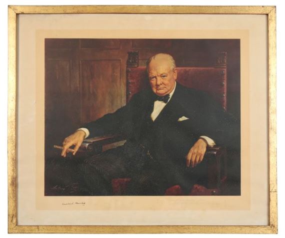Arthur Pan | A portrait of Sir Winston Churchill (Mid 20th Century ...