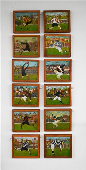 Nick Howson | (12 SMALL PAINTINGS OF AFL PLAYERS) (1996) | MutualArt