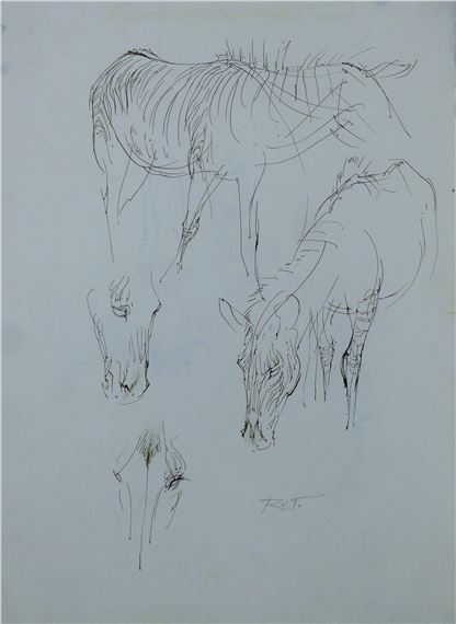 Ralph Thompson | British (AR), Two Zebra Studies,, one signed and one ...