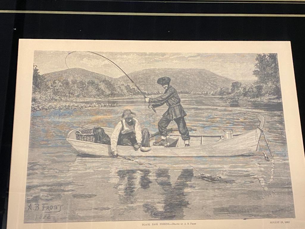 Arthur Burdett Frost | Black Bass Fishing (1882) | MutualArt