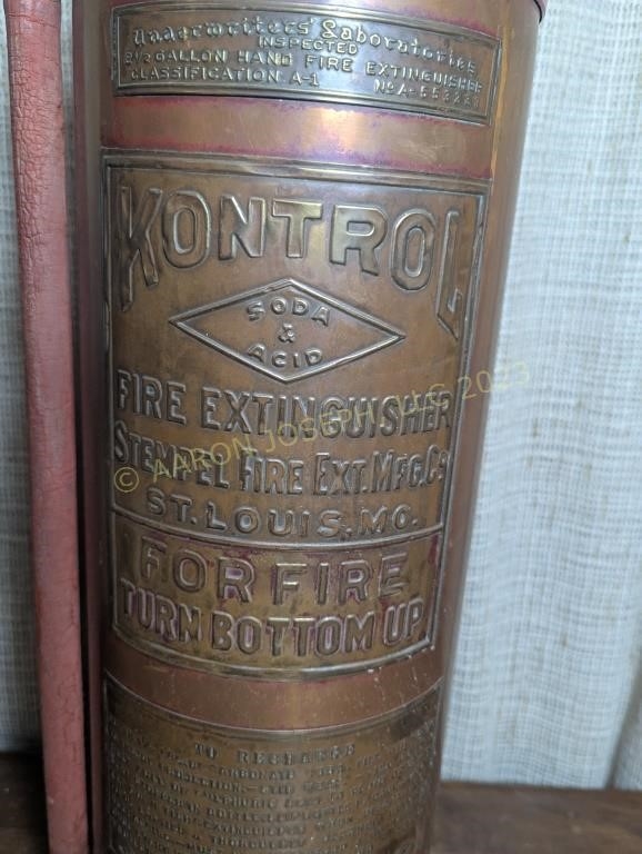 STEEL | Vintage KONTROL Soda & Acid Hand Fire Extinguisher | MutualArt