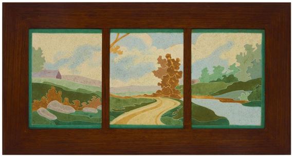 J. B. Owens | A J. B. Owens ceramic tile landscape triptych | MutualArt