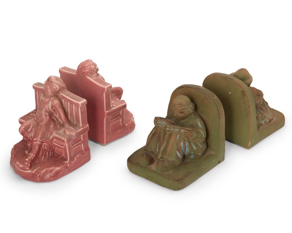 Three | Three pairs of Arts & Crafts pottery bookends | MutualArt