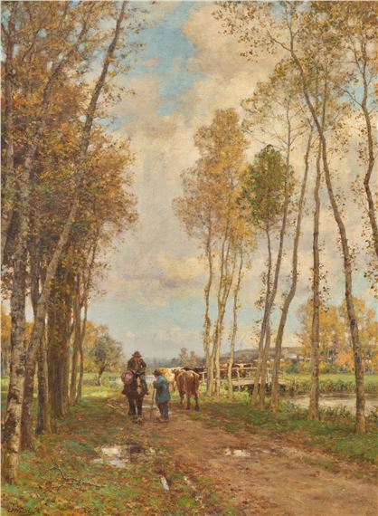 Sir Ernest Albert Waterlow | A country road, valley of the Somme ...