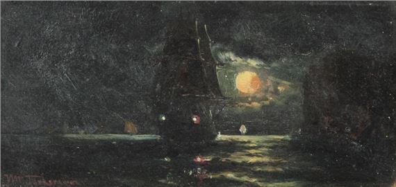 William Torgerson | Ships in Moonlight | MutualArt
