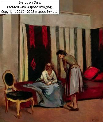 Joseph Floch | Zwei Frauen im Gespräch (Circa 1946) | MutualArt