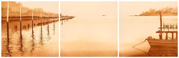 Peter Hickey | Hawkesbury Sunlight, 1986 (triptych) (1986) | MutualArt