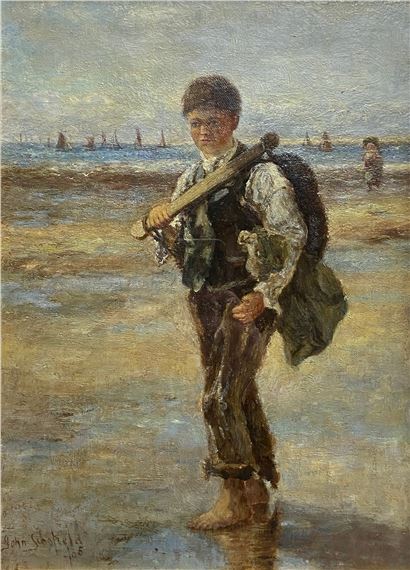 John William Schofield | portrait of a fisher boy (1905) | MutualArt