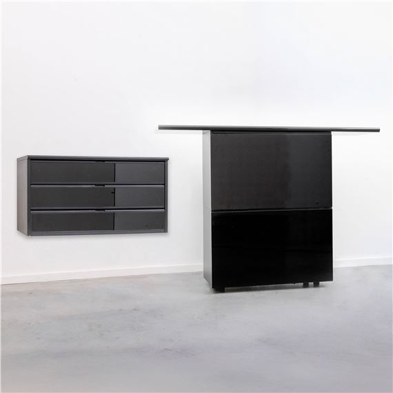 Ludovico Acerbis | A black lacquered bar cabinet and chest of drawers ...