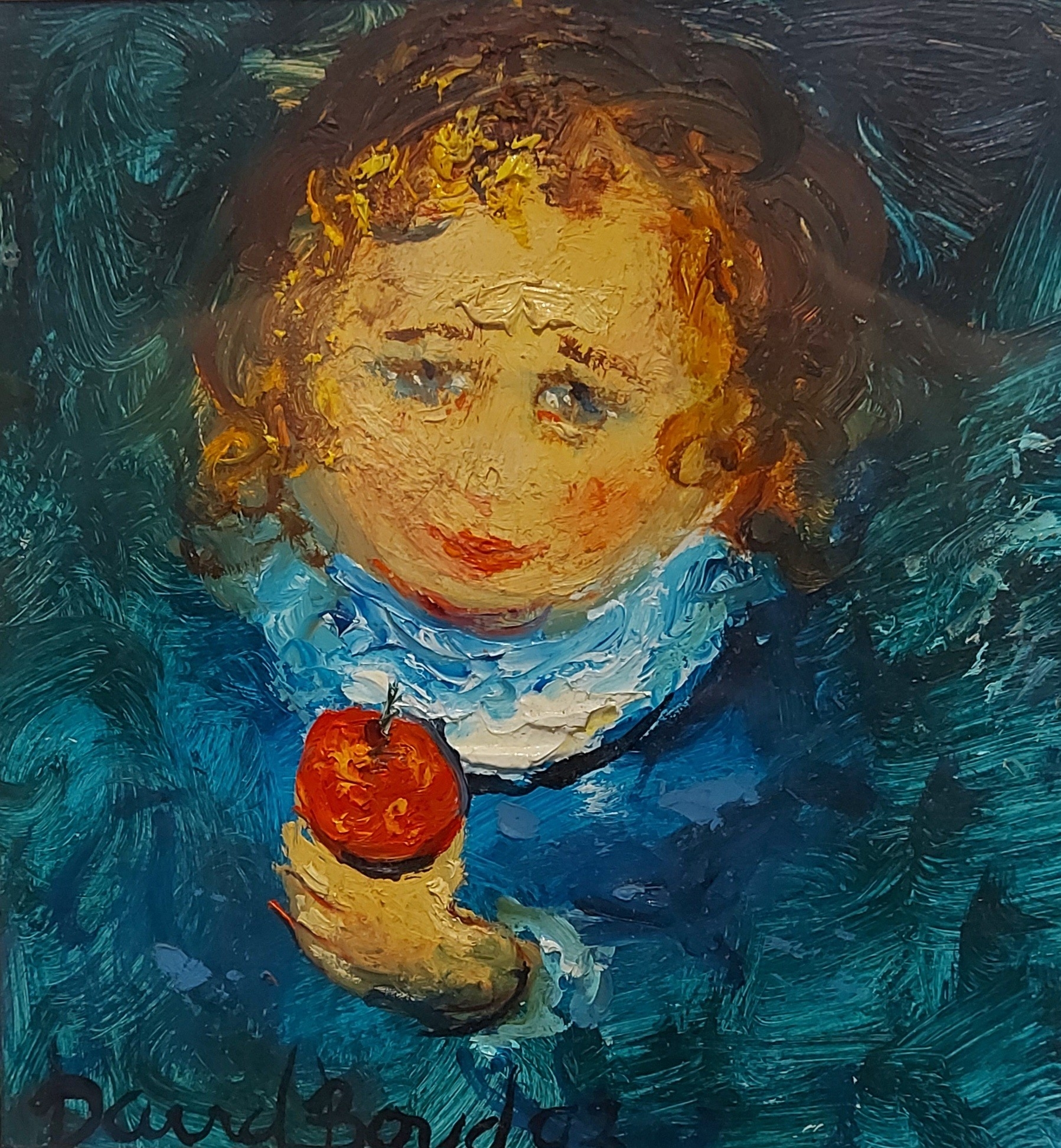 David Boyd | study of a child with apple | MutualArt