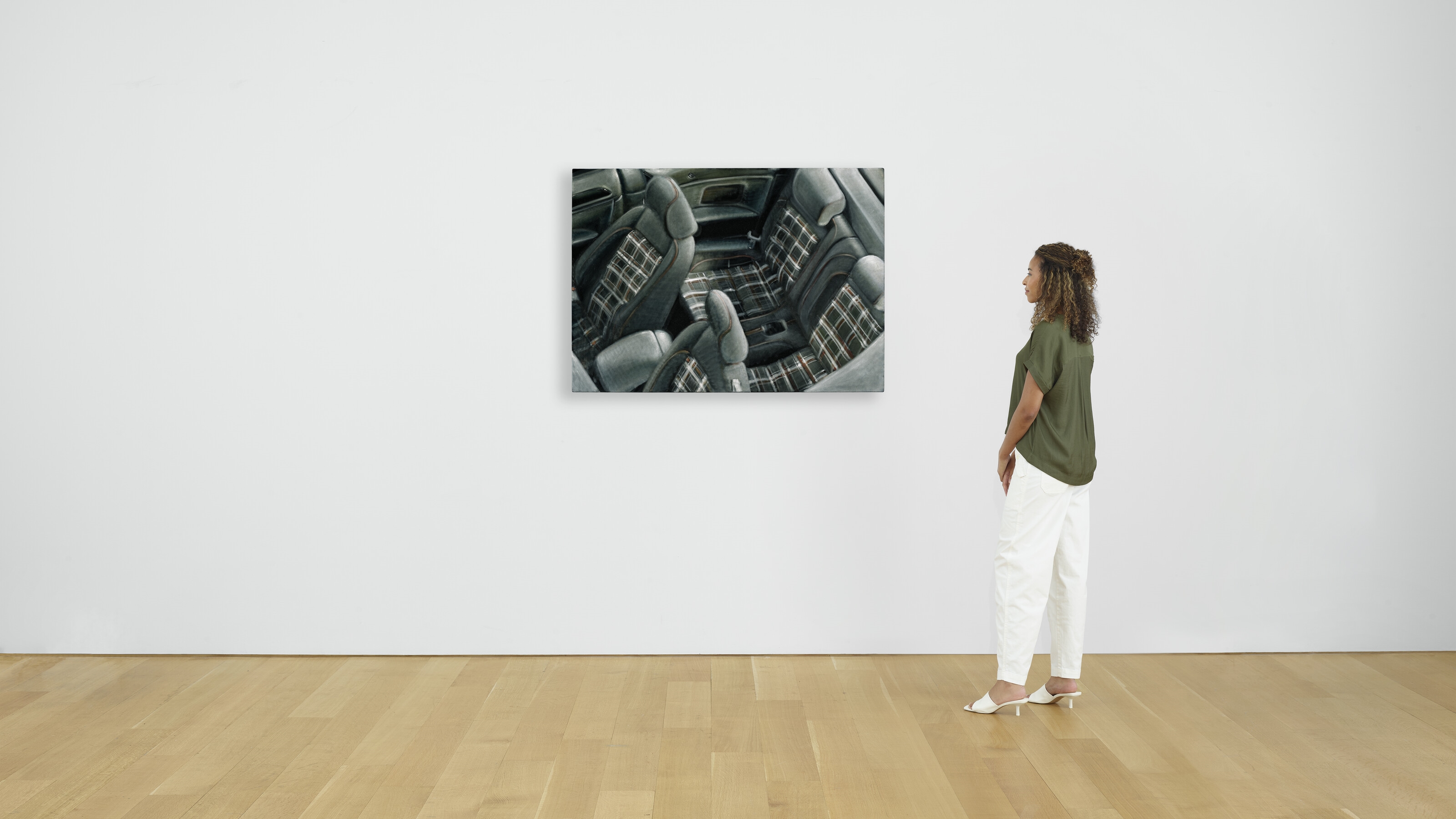 Issy Wood | The plaid / car interior (2020) | MutualArt