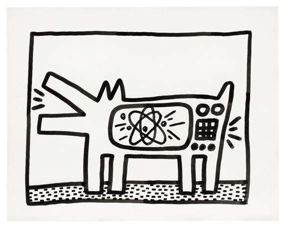 Keith Haring | TV Dog (1982) | MutualArt