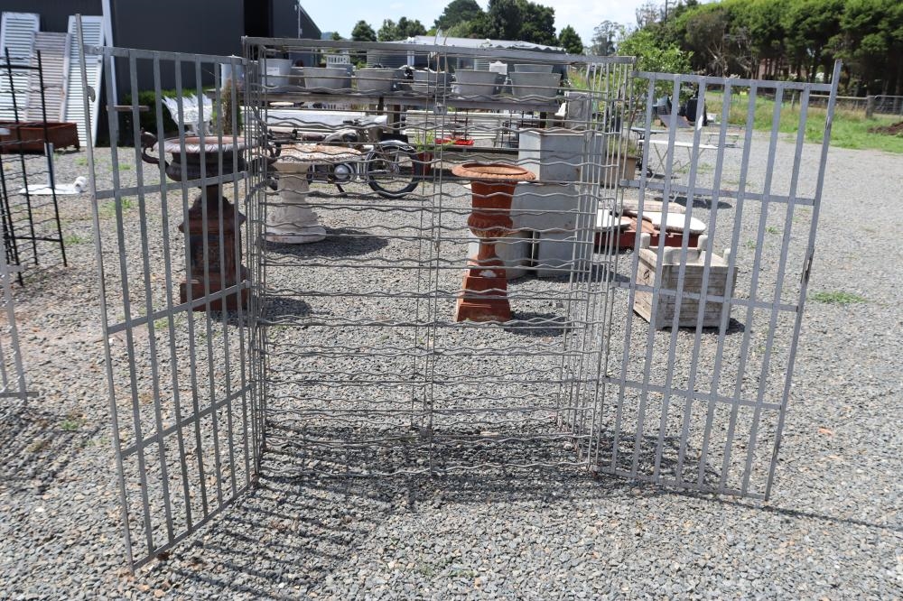 Large | Large French double door gal metal wine bottle cage / rack ...