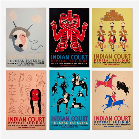 Louis Siegriest | Indian Court : Six Posters (1939) | MutualArt
