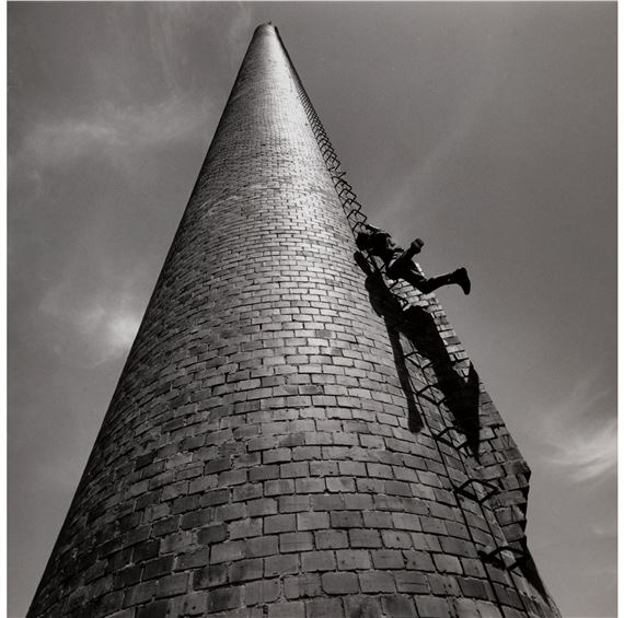Arthur Tress | Climbing a Smokestack (1974) | MutualArt