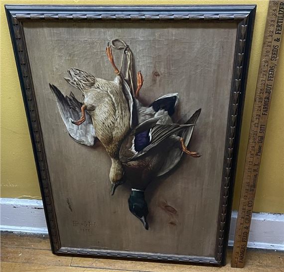 Edward G. Hayes | Hanging Ducks 1898 Hunting Still Life (1898) | MutualArt