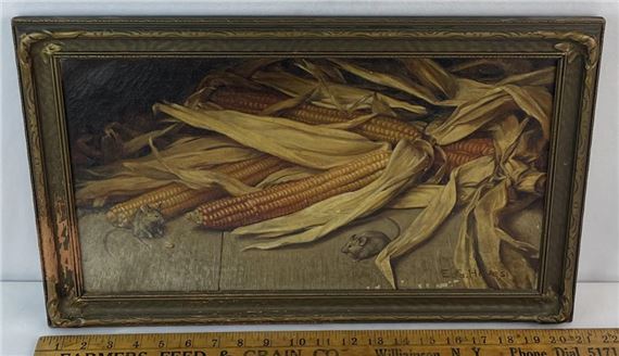 Edward G. Hayes | Corn Harvest W/ Mice Still Life (1895) | MutualArt