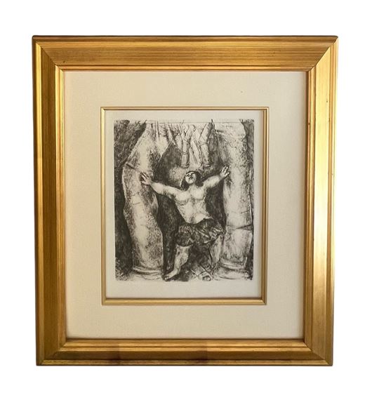 Marc Chagall | Marc Chagall, Samson Overturns the Columns, Etching, COA ...