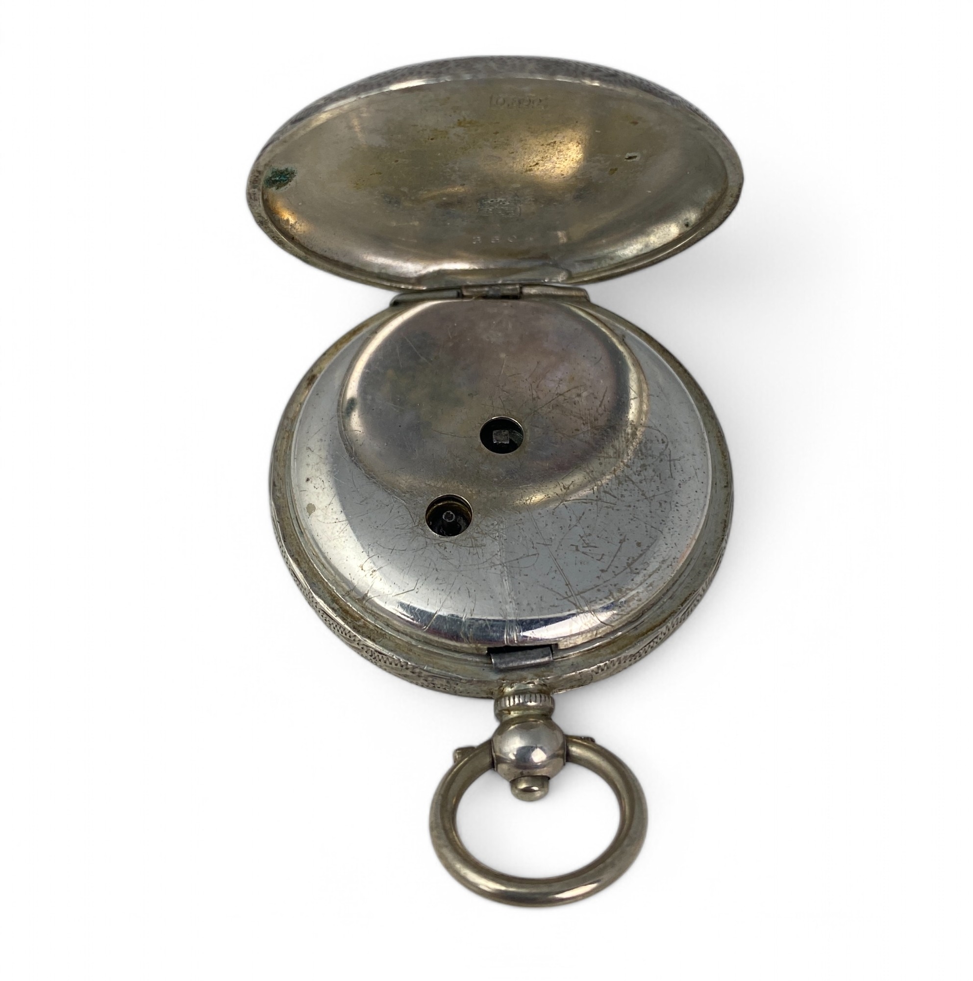 Silver | A 19th century key wound engraved silver pocket watch, the ...