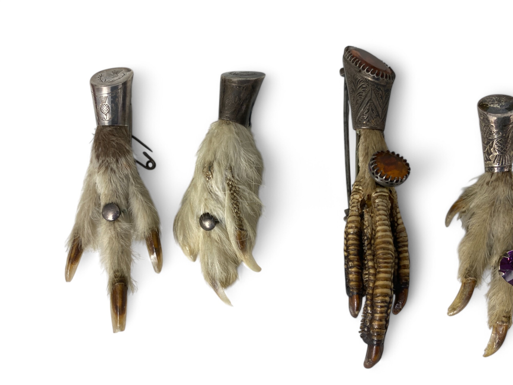 Silver | A group of various Scottish silver and white metal mounted ...