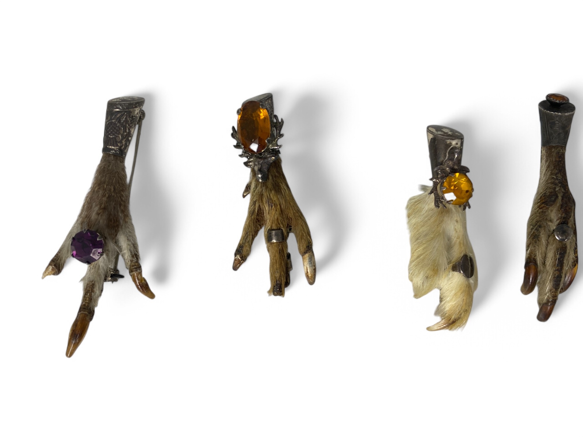 Silver | A group of various Scottish silver and white metal mounted ...