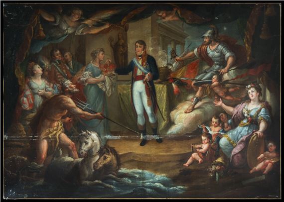 Spanish School, 18th Century | Escuela Española del siglo XVIII - Fernando VII recibiendo la ...