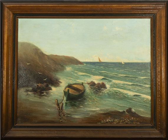 Mariano Lantada Guerra | Vista Marina con Acantilado (1855) | MutualArt