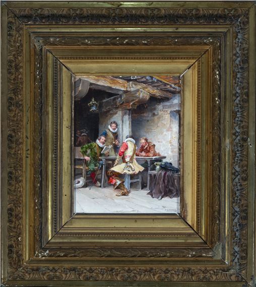 Spanish School, 18th Century | Escuela Española del siglo XIX - Escena interior con mosqueteros ...