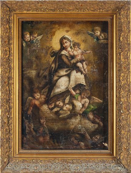 Spanish School, 18th Century | Escuela Española o Colonial del siglo XVIII - Virgen del Carmen ...