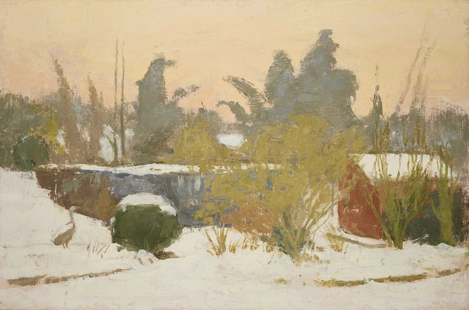 Margaret Green | SNOWY LANDSCAPE WITH GOOSE | MutualArt