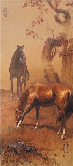 Lee Man Fong | LEE MAN FONG | Two Horses | MutualArt