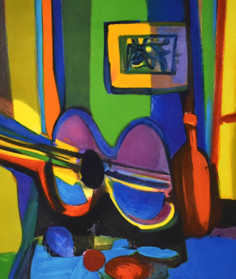 Marcel Mouly | Marcel Mouly Hand signed Lithograph La Guitare Printers ...