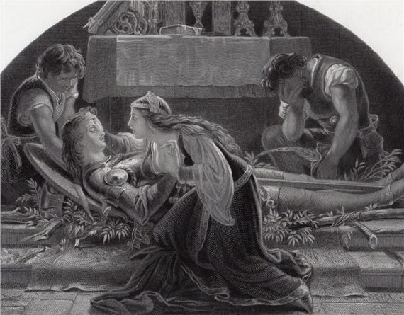Joseph Noel Paton | Joseph Paton 1863 Engraving Barthram's Dirge Signed ...