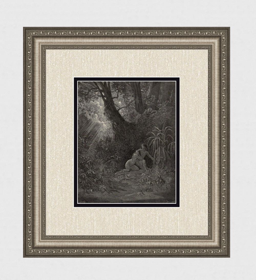 Gustave Doré | Gustave Dore Adam & Eve (Milton's Paradise Lost) c. 1880 ...