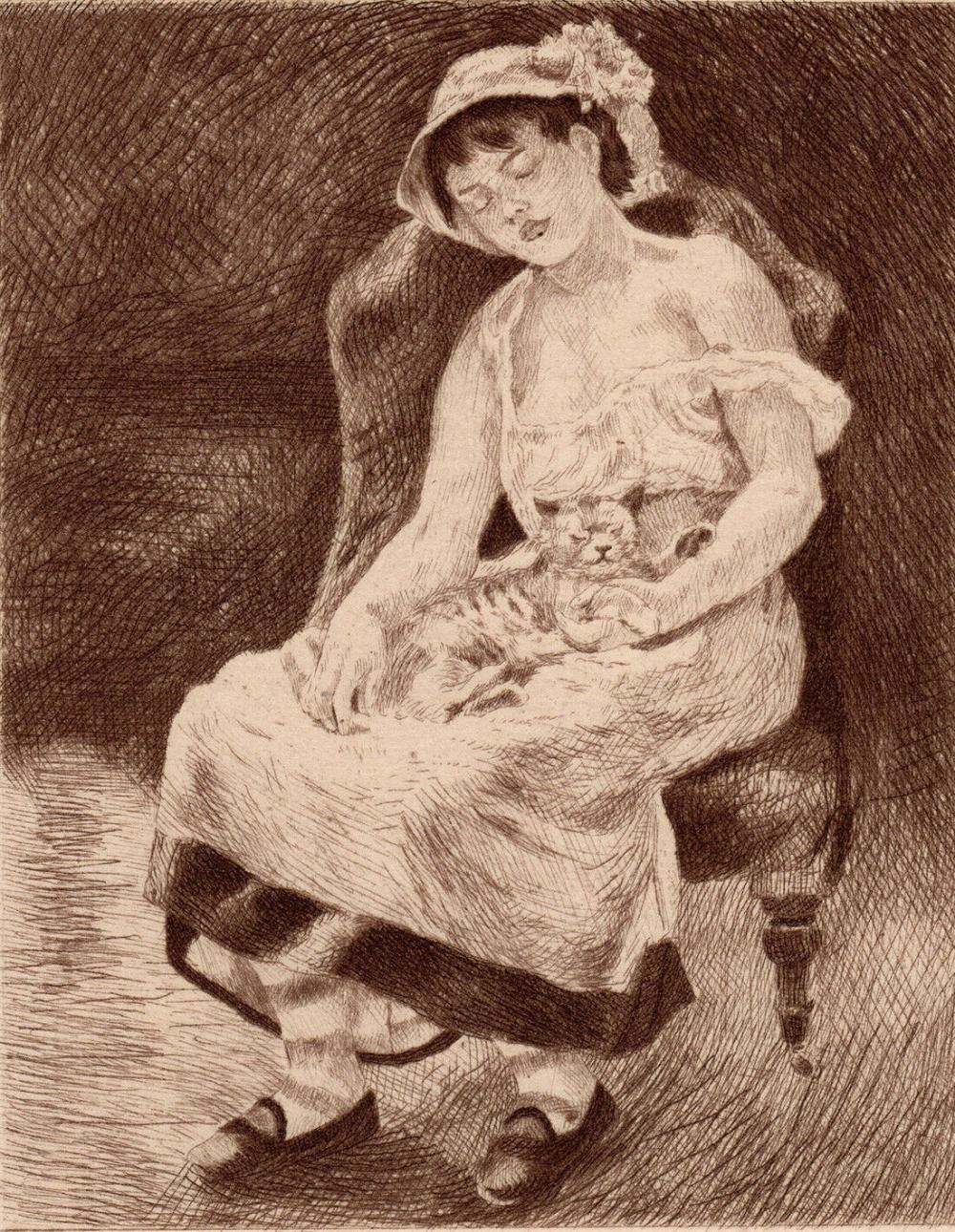 Pierre-Auguste Renoir | Hand Pulled Copper plate etching with drypoint ...