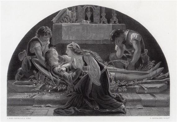 Joseph Noel Paton | Joseph Paton 1863 Engraving Barthram's Dirge Signed ...