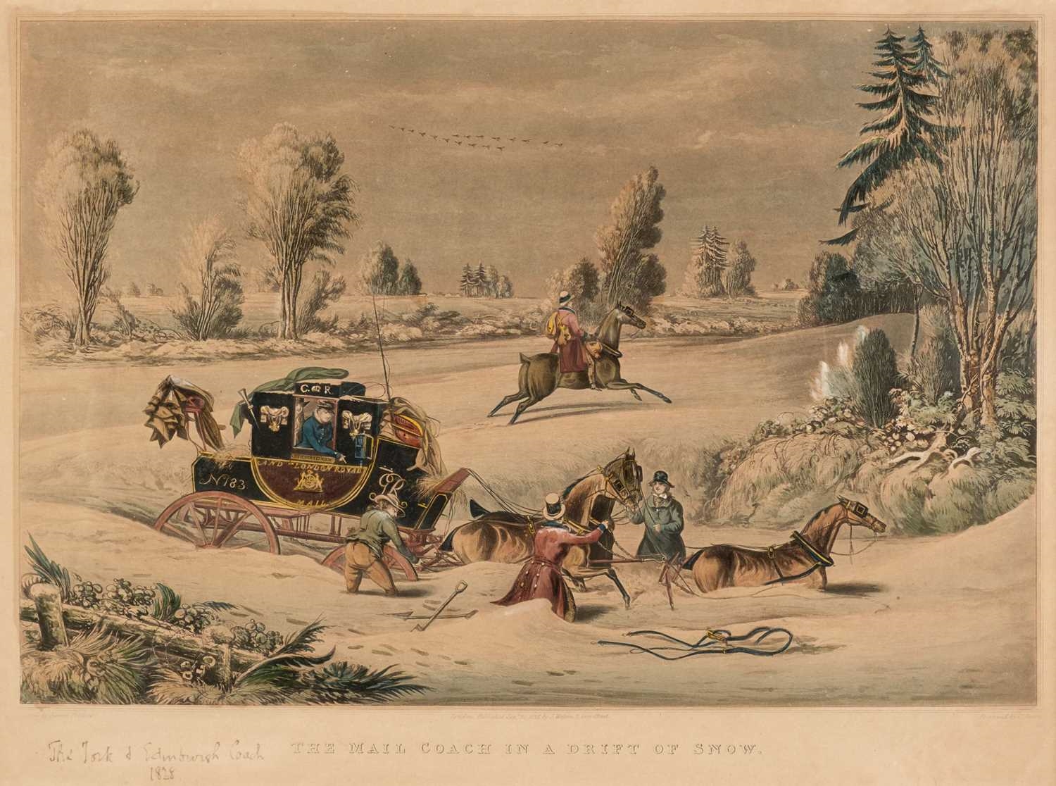 James Pollard | The Mail Coach in a Drift of Snow (Circa 1810) | MutualArt