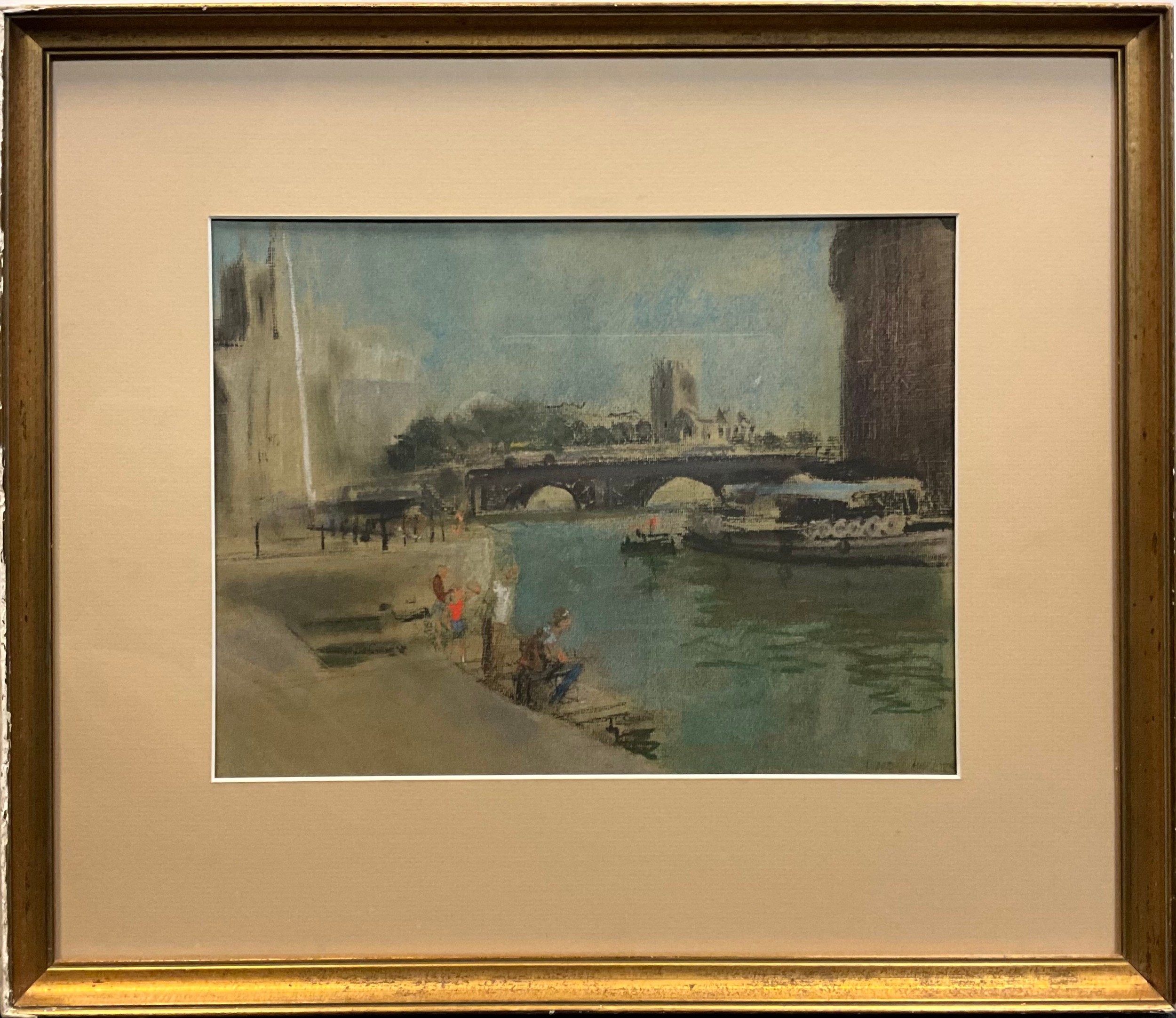 Louis Ward | Louis Ward ‘Hot Summer, boys fishing from Welsh back near ...