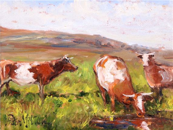 Pieter Millard | COWS AT PASTURE | MutualArt