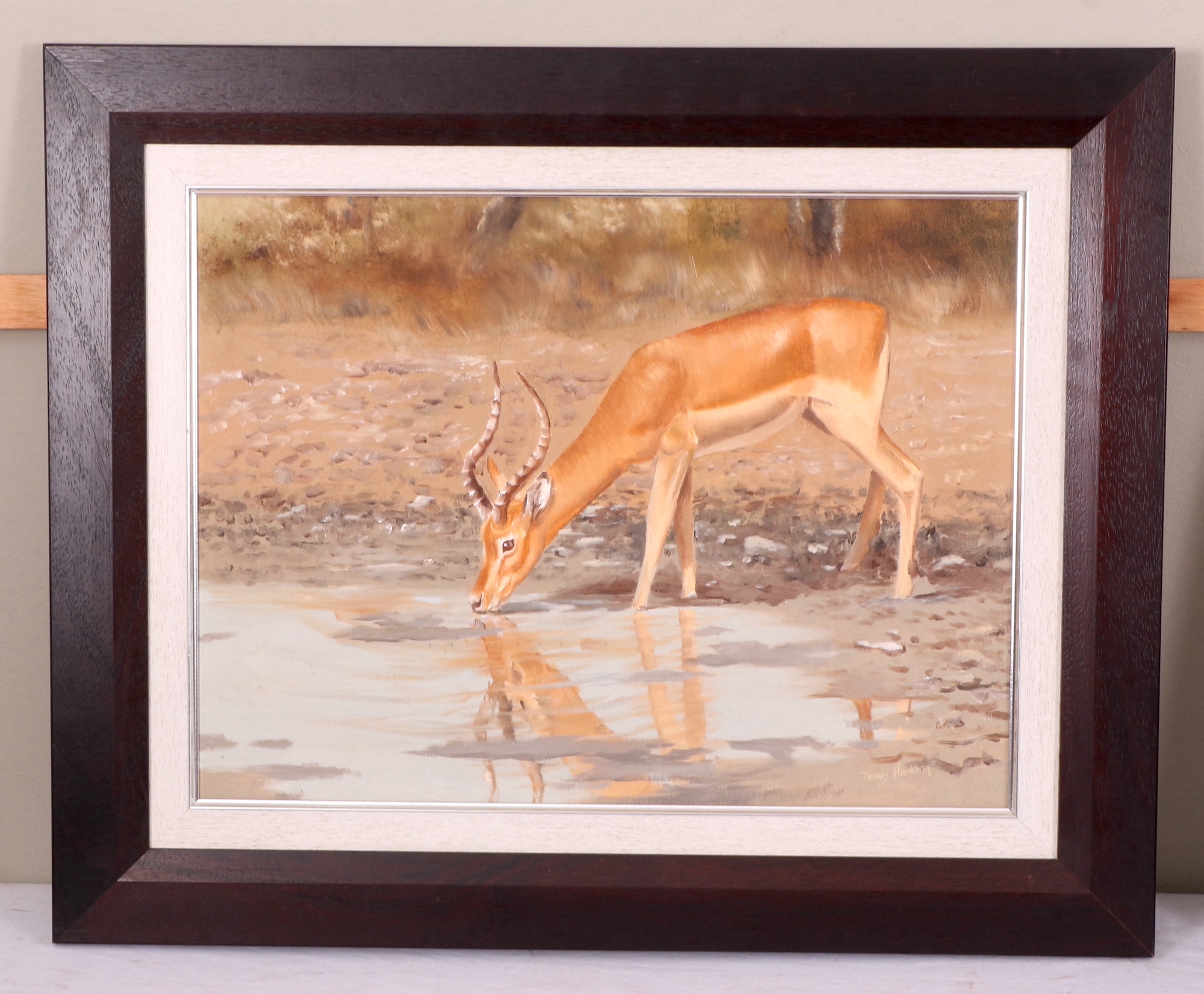 Thomas Hacking | IMPALA AT WATERING HOLE | MutualArt