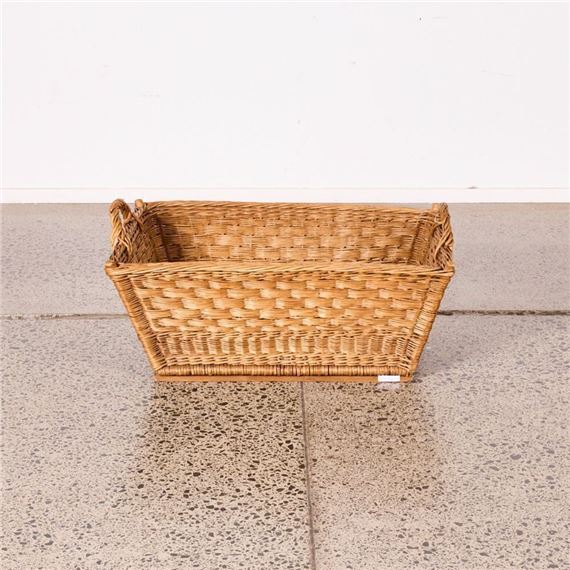 Large | A Large Vintage Rectangular Wicker Basket | MutualArt