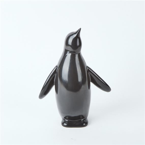 Black | A Black Ceramic Penguin Statue | MutualArt