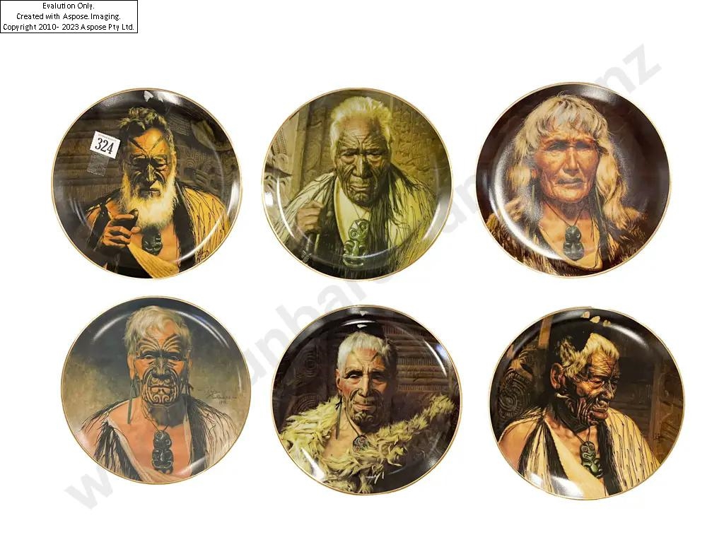 Charles Frederick Goldie | Set Of Six Temuka Goldie Portrait Plates ...