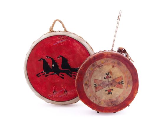 Phillip C. Martinez | Two Traditional Native American Drums | MutualArt