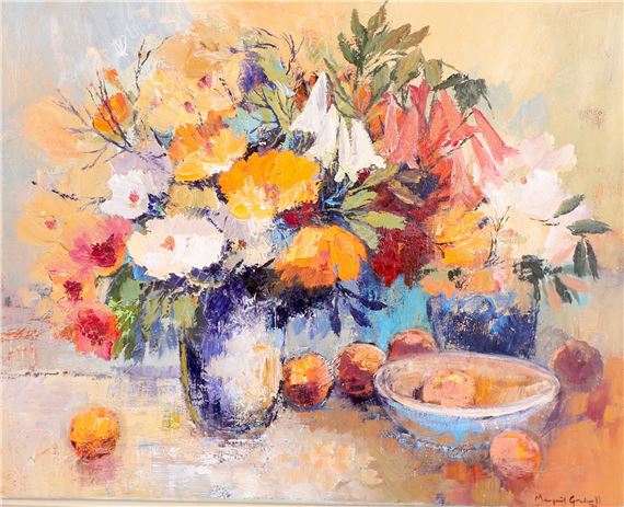 Margaret Gradwell-Slabbert | STILL LIFE WITH POPPIES AND FRUIT (6 ...
