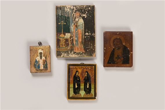 Dimitri | Lot de 4 icônes de voyage figurant Saint Dimitri de Rostov ...